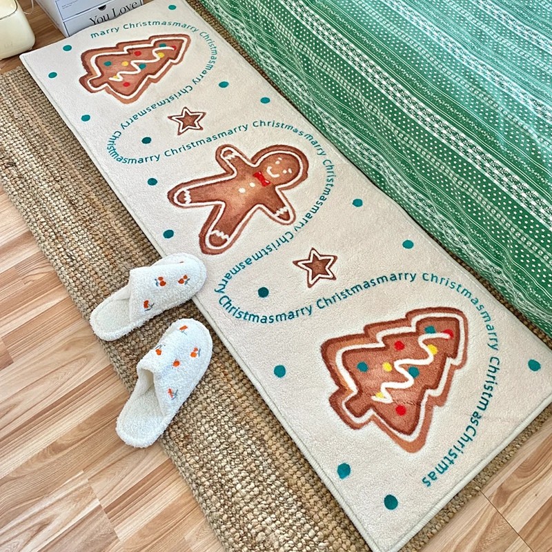 Gingerbread Man Pattern Carpet Durable Non-Slip Throw Blanket For ...