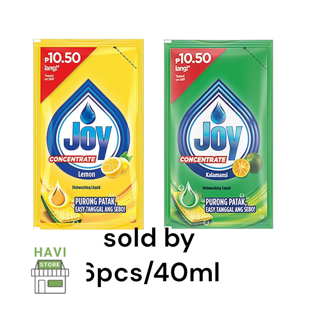 HAVI STORE JOY DISHWASHING LIQUID 40ML X 6PCS | Shopee Philippines