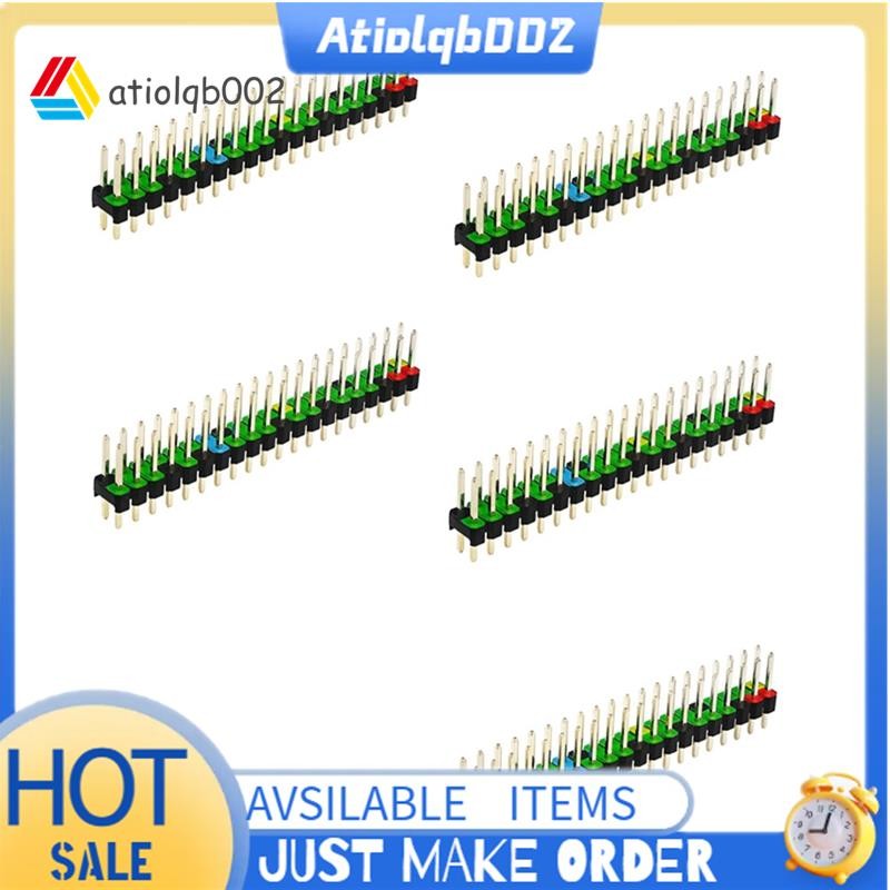 5 Pcs 2 X 20 Pin Male GPIO Header GPIO Connector Stacking Header Extend for Raspberry Pi Zero ...
