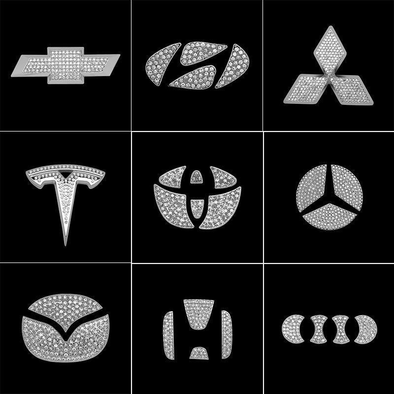 Car logo steering wheel car logo diamond jewelry car modeling interior ...