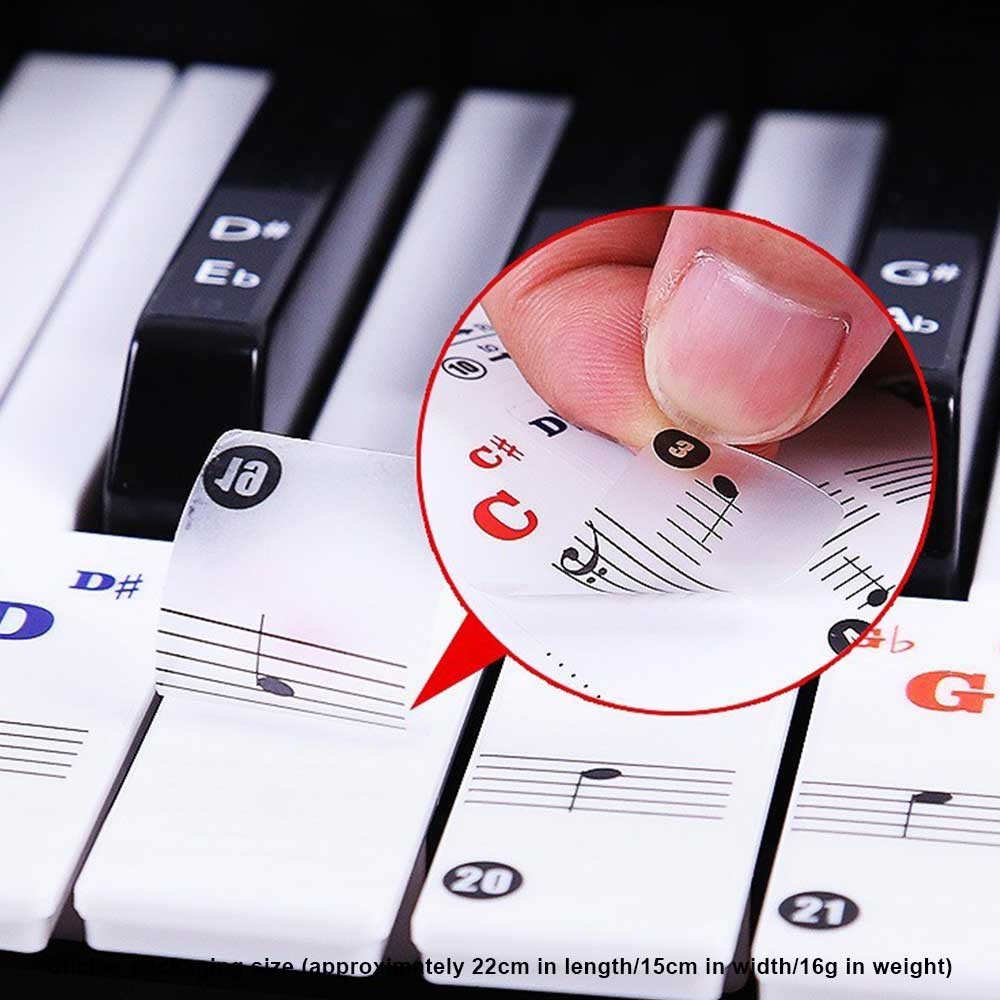 88/61/54/49 key piano keyboard sticker detachable note label for ...