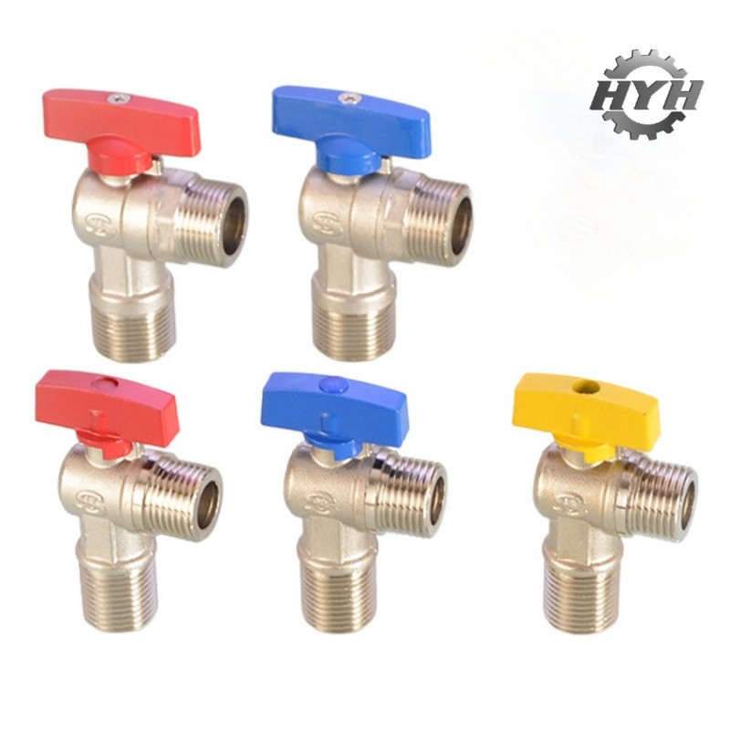 [HYH] 20mm 25mm All Copper Large Flow Angle Valve Gas Water Heater Dedicated 4/6 Points Full ...