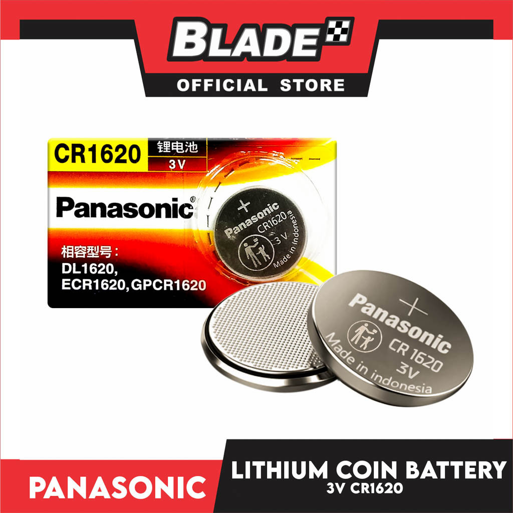 Panasonic CR1620 Lithium Battery 3V DL1620 , ECR1620 , GPCR1620 Cell ...