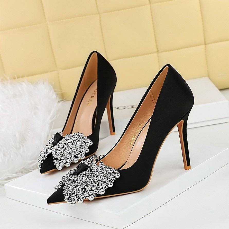 Big Tree High Heels for Women Large Size Pointed Toe Stiletto Wedding ...