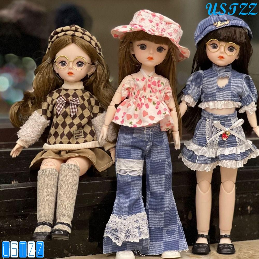 USTZZ Big Eyes Princess BJD Doll, Movable Korean Makeup Look 30cm Bjd ...