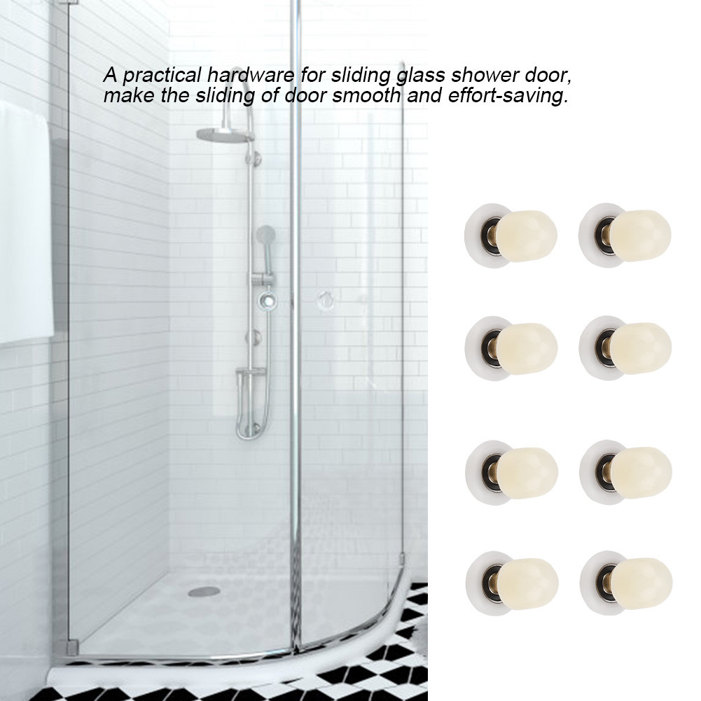 Bestchoices 8pcs Brass ABS Sliding Glass Shower Door Rollers Runners ...
