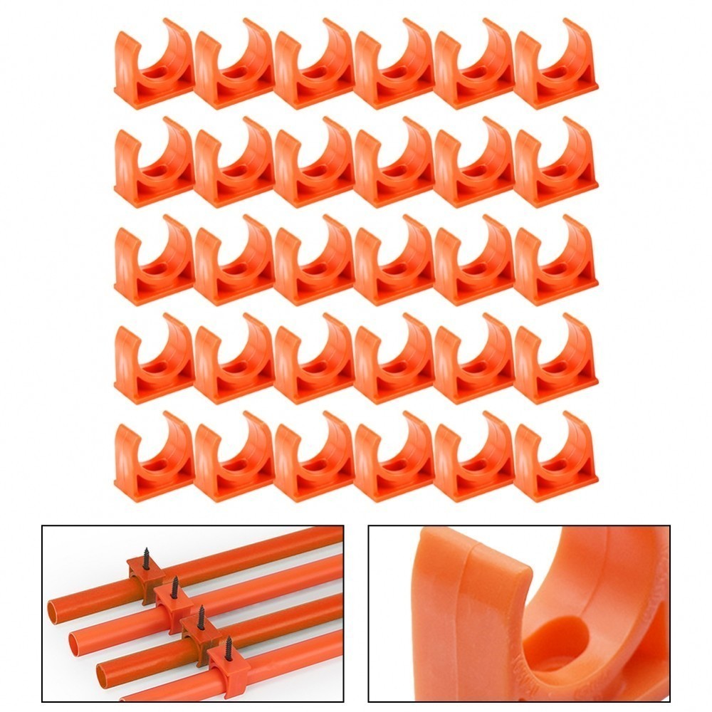 【shopee】Red Multi-purpose PVC U-clip Tube Clamp Conduit Push-in Saddle ...