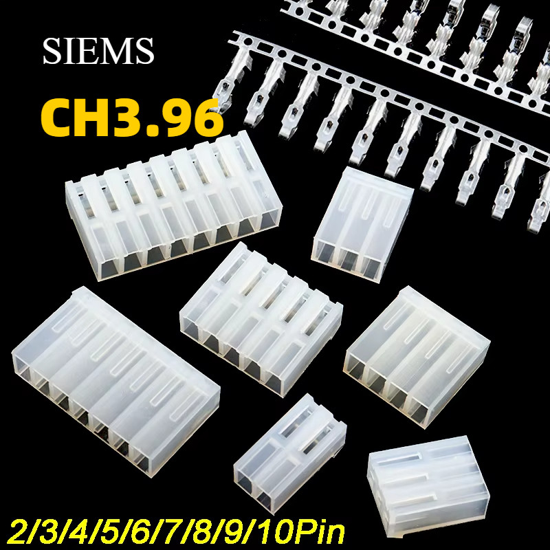 50Pcs CH3.96 Connector plug male shell Connector Terminal Pitch 3.96mm Connector 2/3/4/5/6/7/8/9 ...