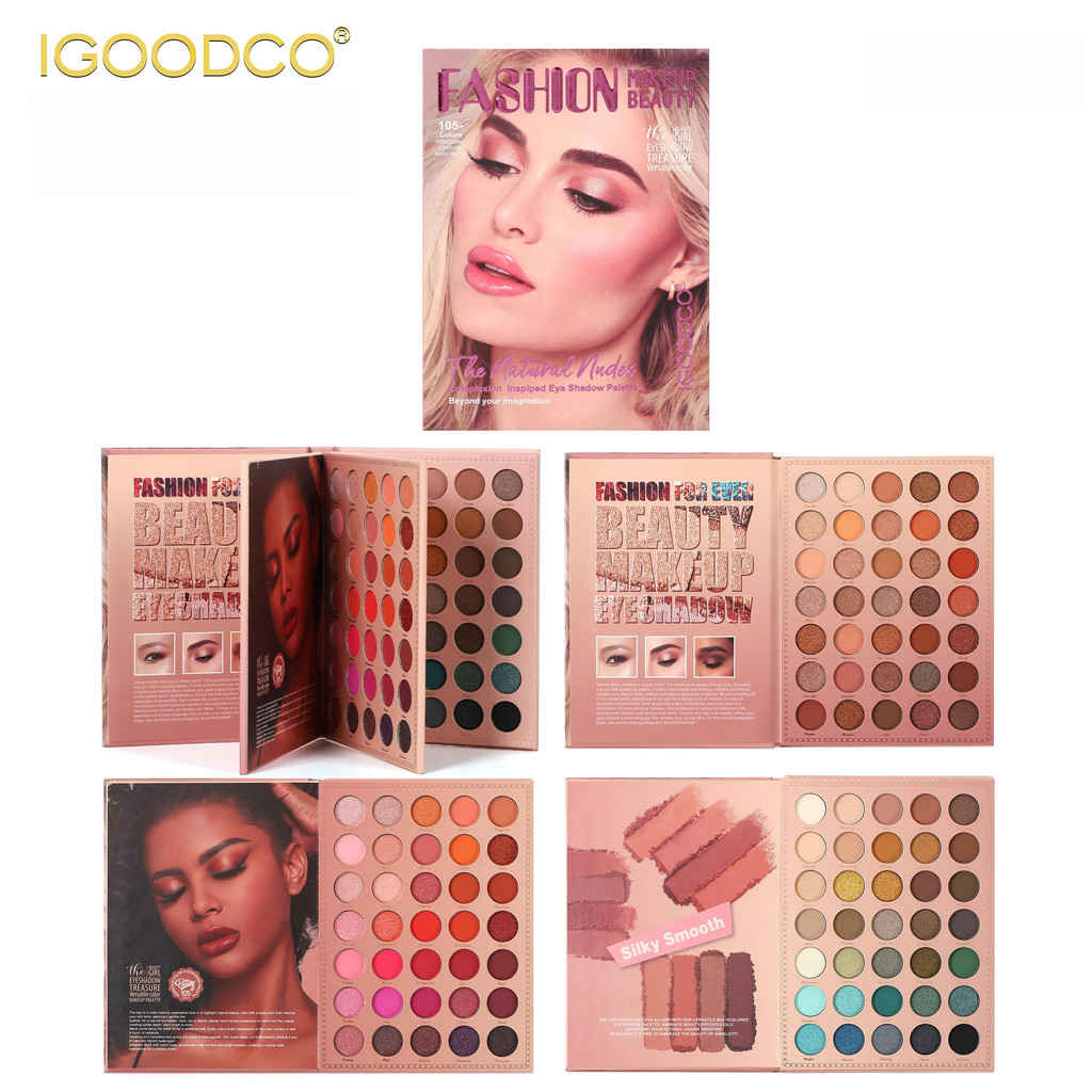 IGOODCO 105 color eye shadow plate sequins makeup palette stage makeup ...