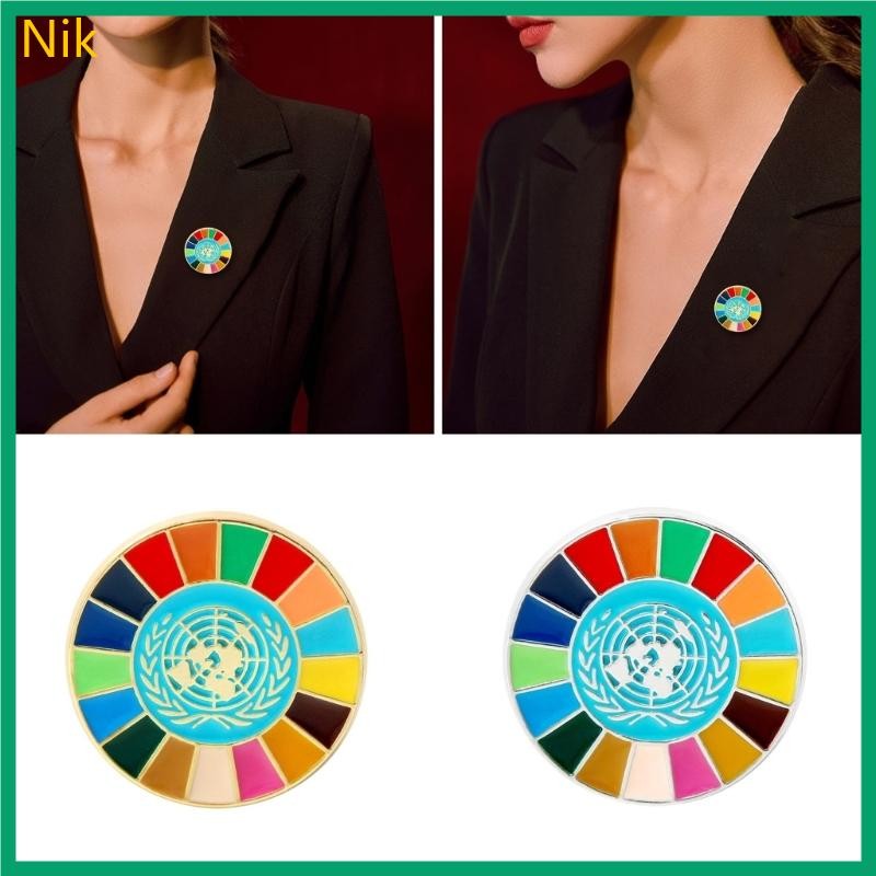 Niki United Nations SDGs Brooch Rainbow Color Sustainable Development ...