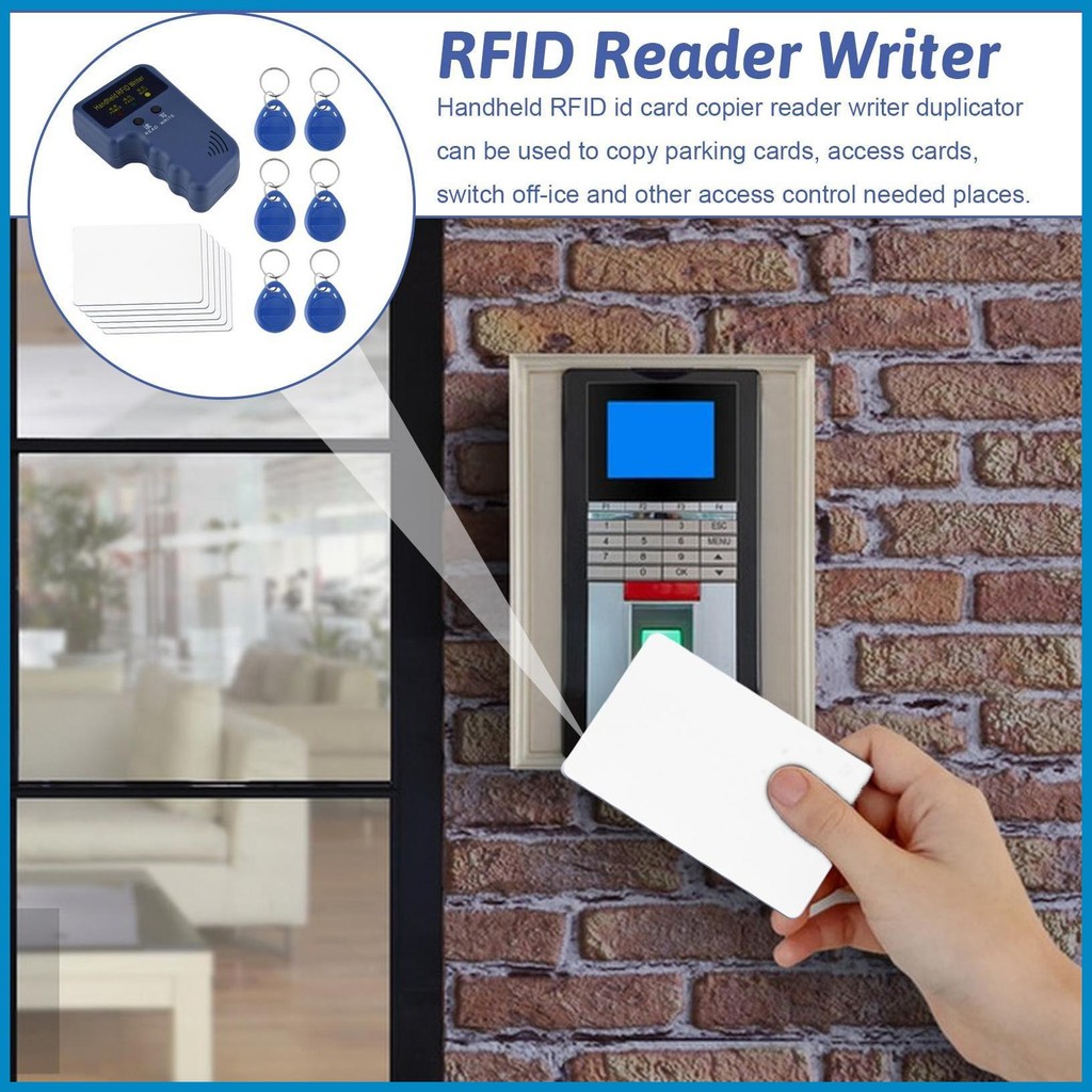 RFID Reader Writer ID RFID Card Duplicator Handheld Card Copier 125KHz ...