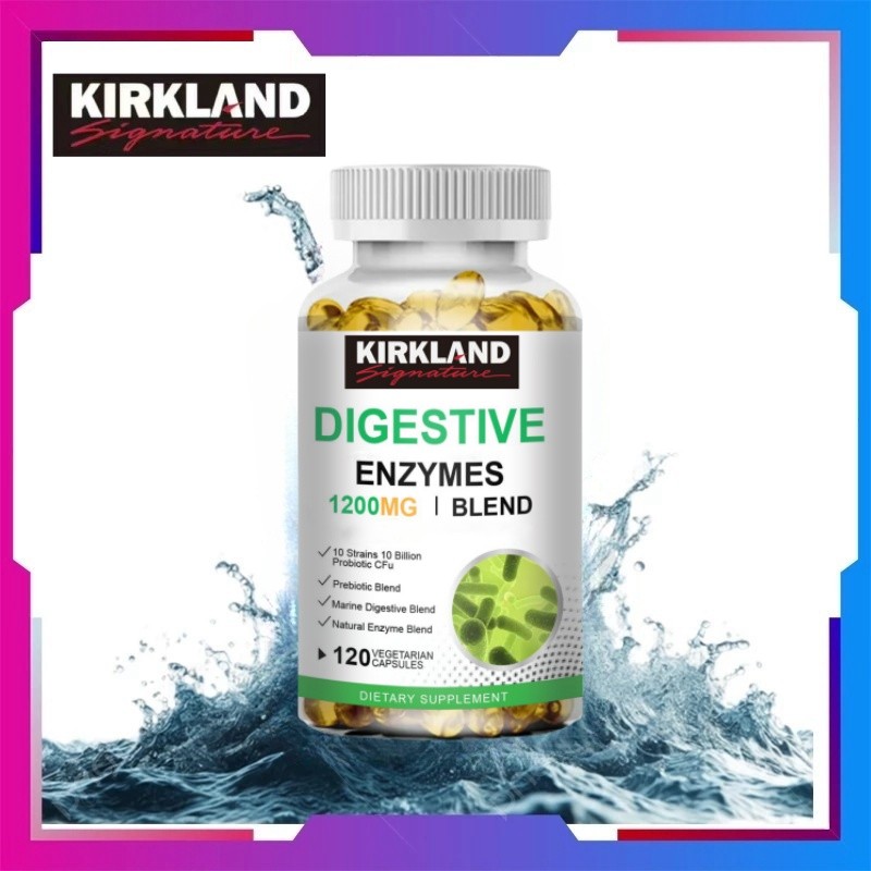 KIRK Digestive Enzymes Capsules Probioti Supplements Reduces Bloating ...