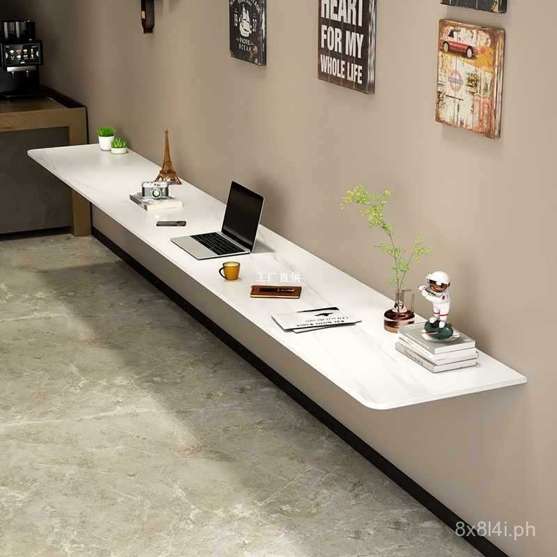 Stone Plate Wall-Mounted Folding Table Household Long Narrow Table ...