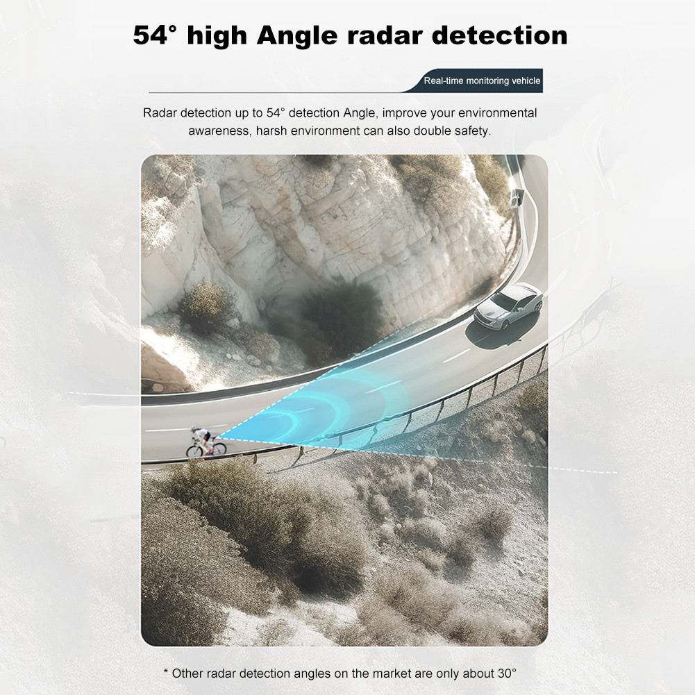 LED Bike Radar Warning Light Waterproof USB Charging Bike Radar Warning ...