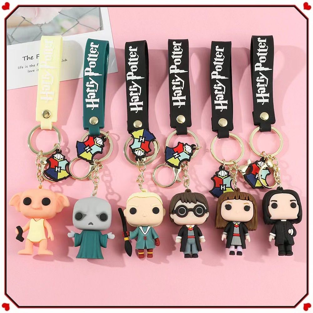 3D Harry Potter PVC Keychain Toy Dobby Hermione Weasley Snape Granger ...