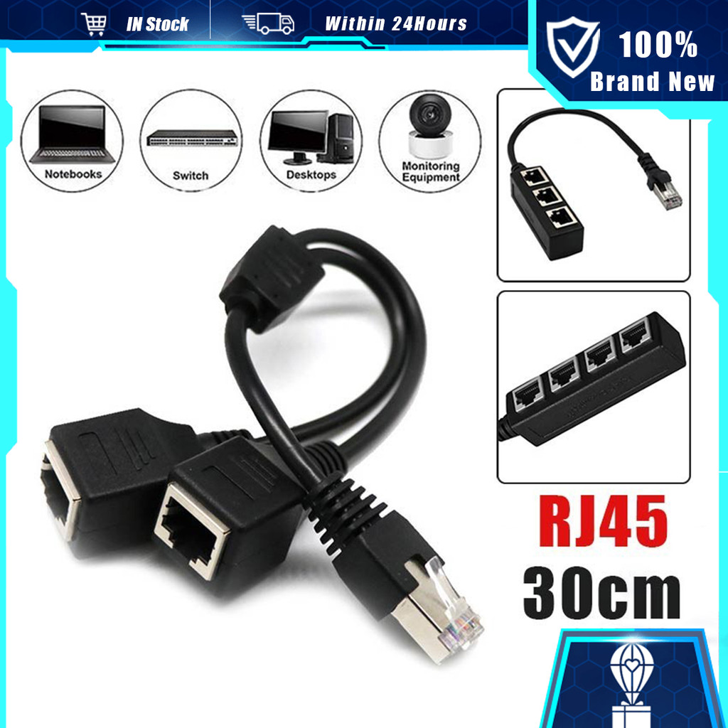 RJ45 Splitter Lan Cable Adapter Splitter Lan Cable 1 Male To 2/3/4 ...