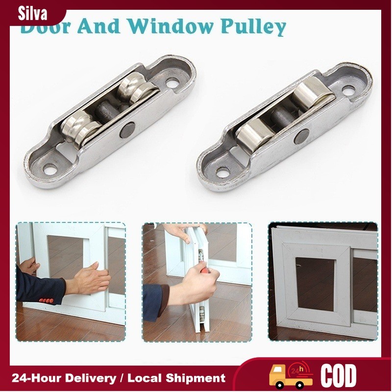 Slot/Flat Wheel Sliding Door Window Pulley Metal Axles Push-pull Window ...