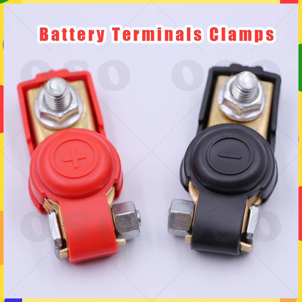 Universal 2Pcs/Set Car Battery Terminal Clamp Quick Release Battery ...