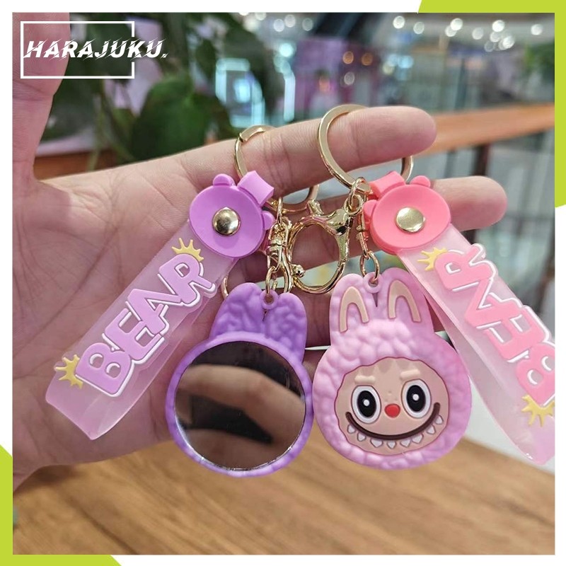 labubu PVC keychain blind box doll cartoon car keychain schoolbag ...