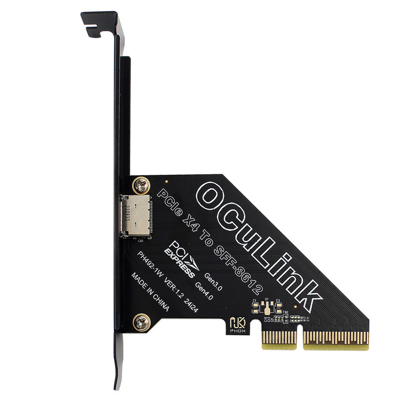NEW 64Gbps PCI Express 4.0 X4 to Oculink SFF-8612 Expansion Card Riser ...