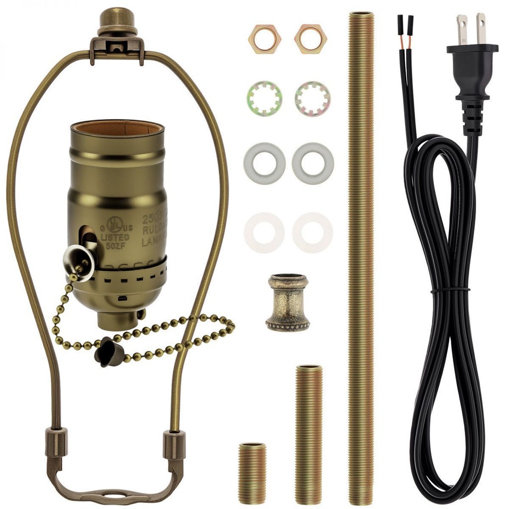 Lamp Rewire Kit Make a Lamp or Repair Kit Pull Chain Lamp Socket Lamp ...