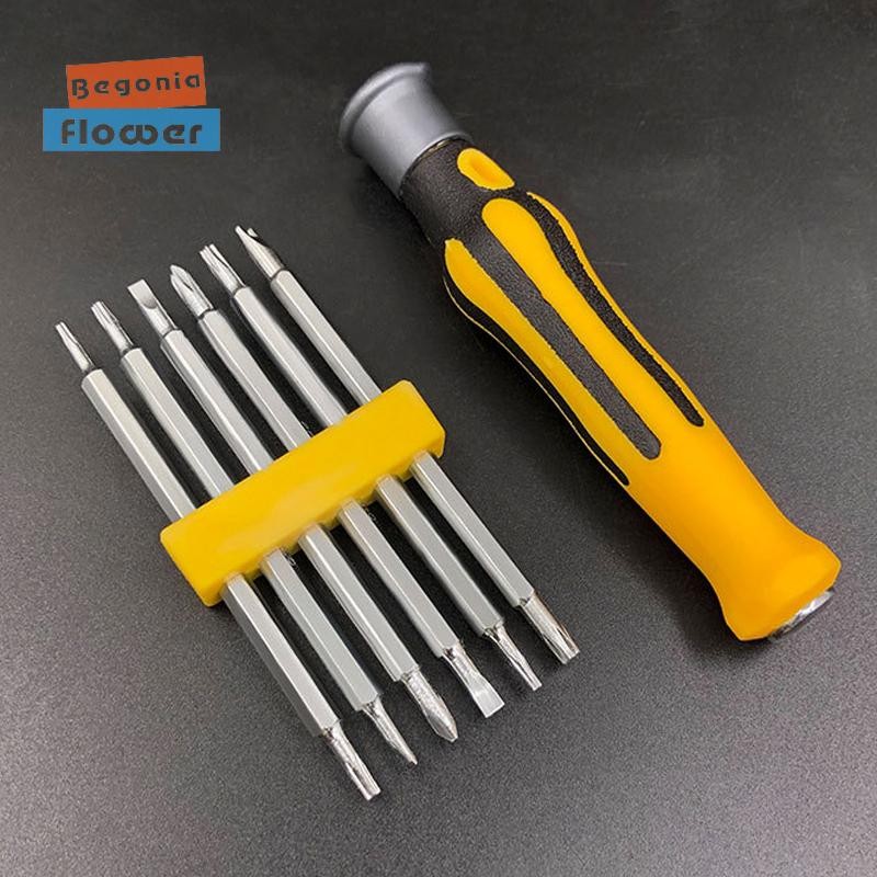 Begonia Flower 1Set 6-in-1 Magnetic Screwdriver Set Blossom Triangle ...