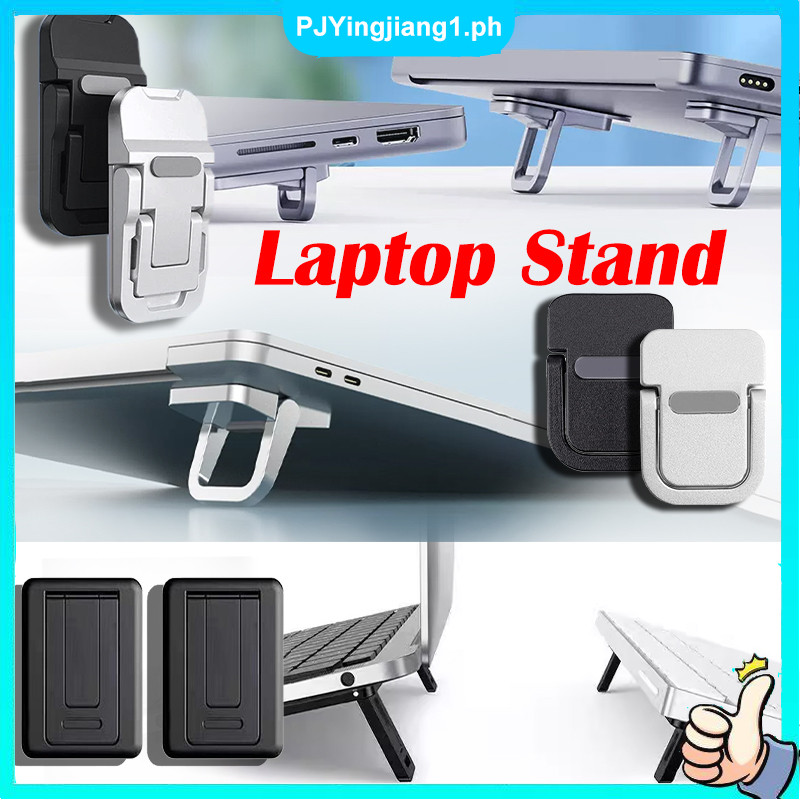 1 pair Mini Laptop Stand Invisible Riser Mini Zinc Alloy Portable ...