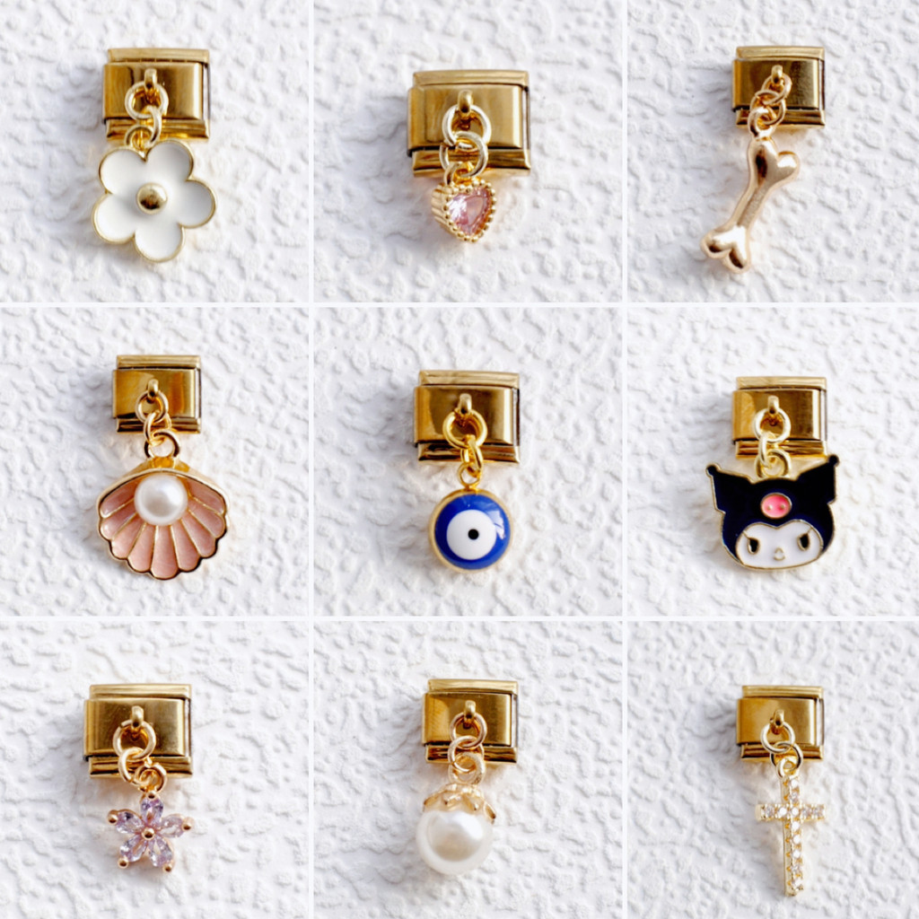 New Model Italian Modular Bracelet Medusa Eye Pendant Chain Shell ...