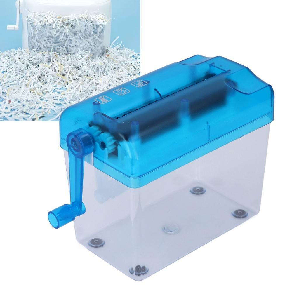 A6 Paper Manual Shredder Compact Strip Cut Hand Shredding Tool Office ...