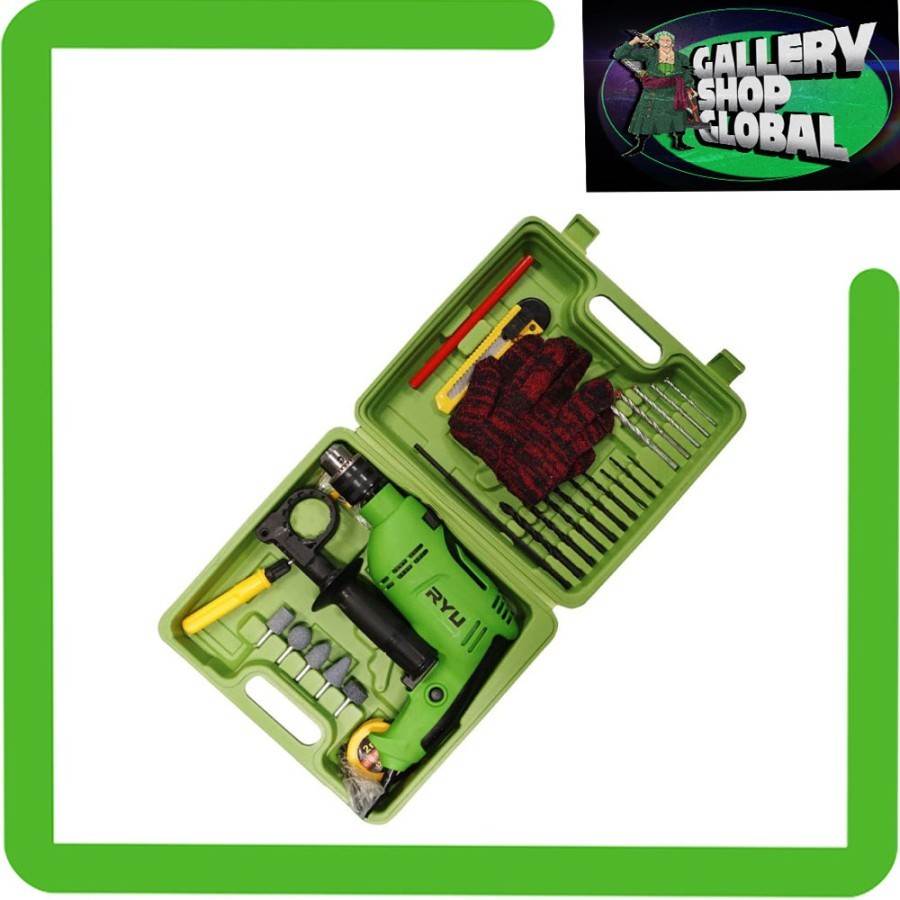 MESIN RYU IMPACT DRILL MACHINE RID 13 REB MM SET 27 PCS | Shopee ...