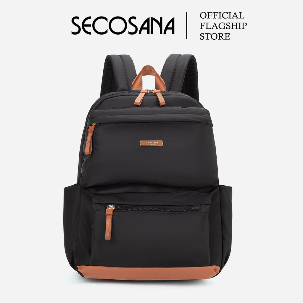 SECOSANA Bellarose Plain Simple Casual Laptop Backpack | Shopee Philippines
