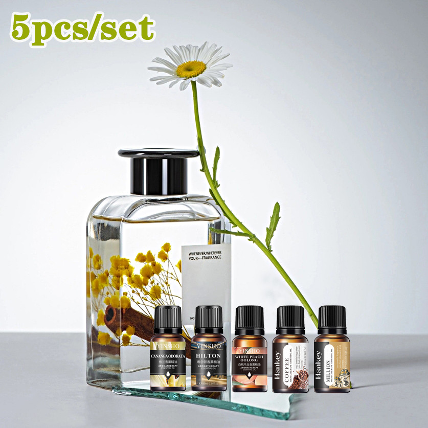 5pcs/Set Pure Essential Oil, Water Soluble, Therapeutic Grade ...
