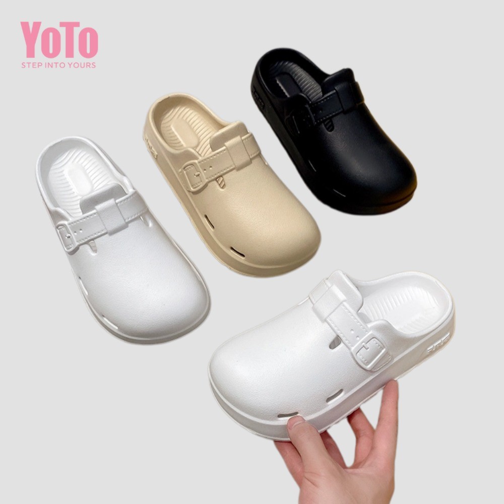 YOTO Fashion Clog Sandals For Women EVA Material Non-Slip lightweight ...