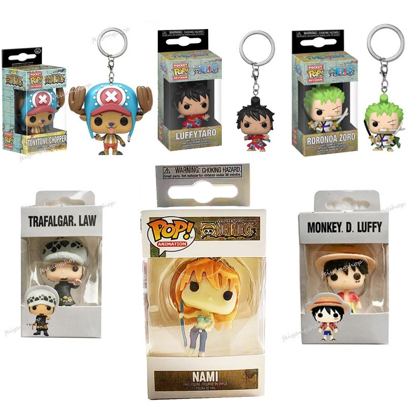 Funko Pop One Piece Keychain Monkey D Luffy Roronoa Zoro Nami Chopper ...