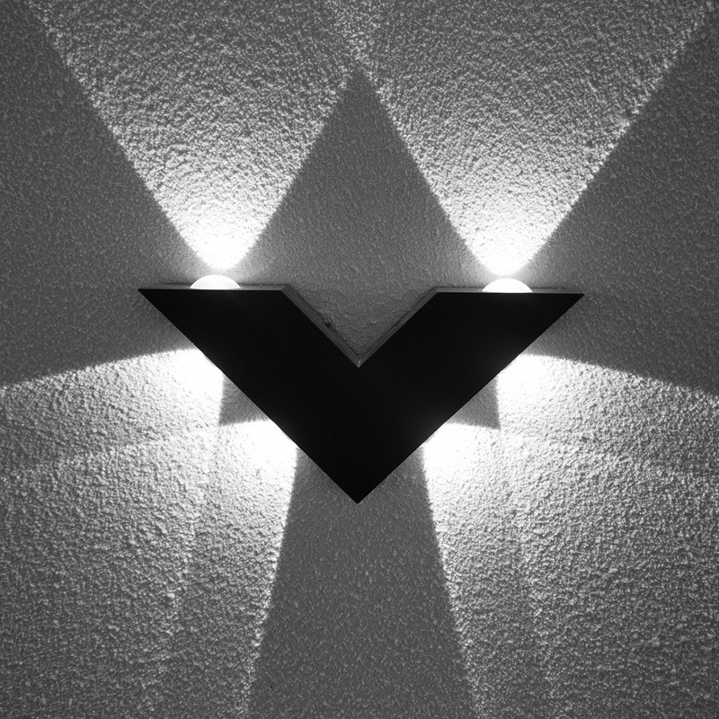 F7NN1Wave v Shaped Wall Lamp LED Nordic Simple Living Room Aisle Stair ...