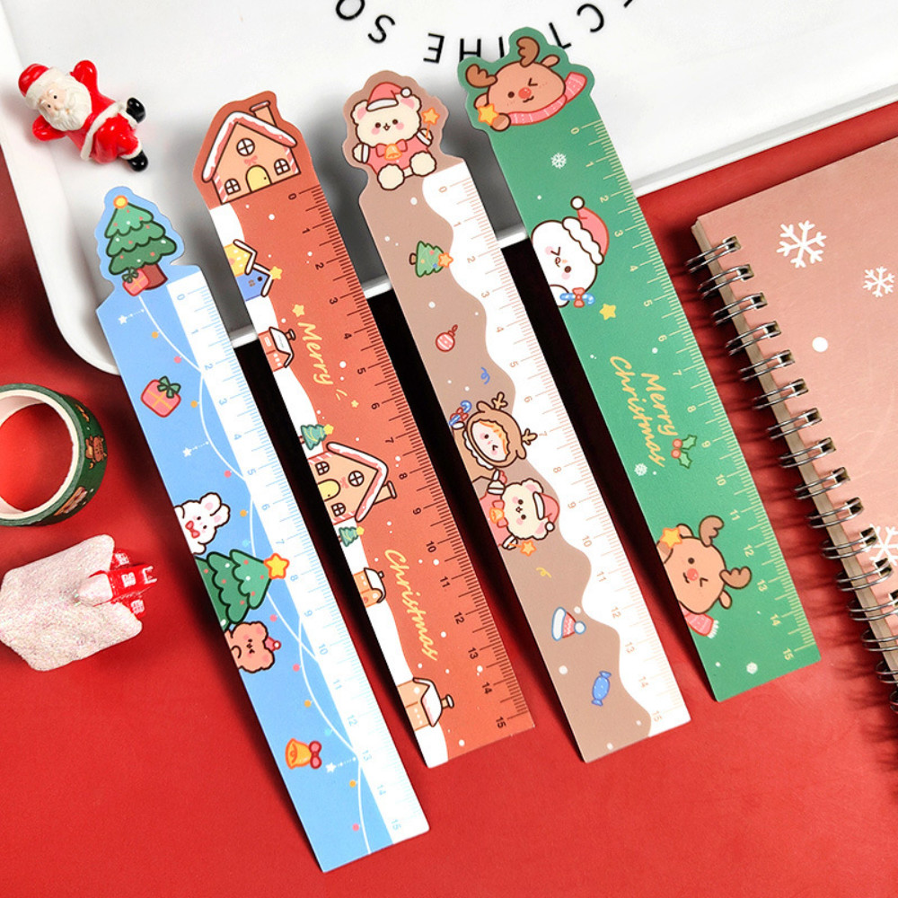 Cartoon Christmas Ruler 15cm School Ruler With Centimeters Kawaii ...