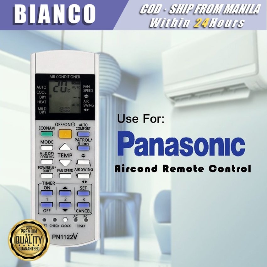 Panasonic Split Type Aircon K-PN1122 Universal Remote Control ...
