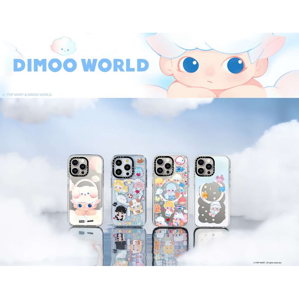 CASECASE X POP MART - DIMOO WORLD Series Magnetic suction Clear Hard ...