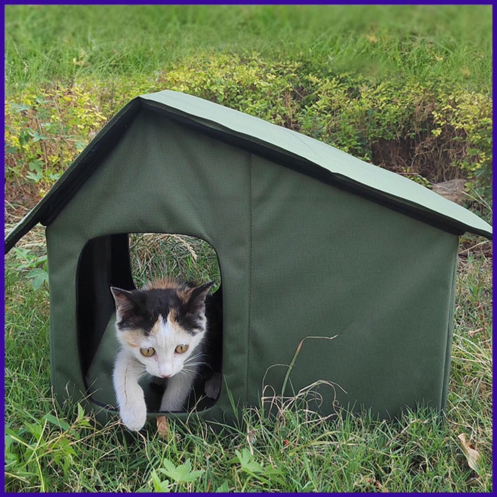 Cat Houses for Outdoor Cats Weatherproof Warm Pet House Waterproof Dog ...