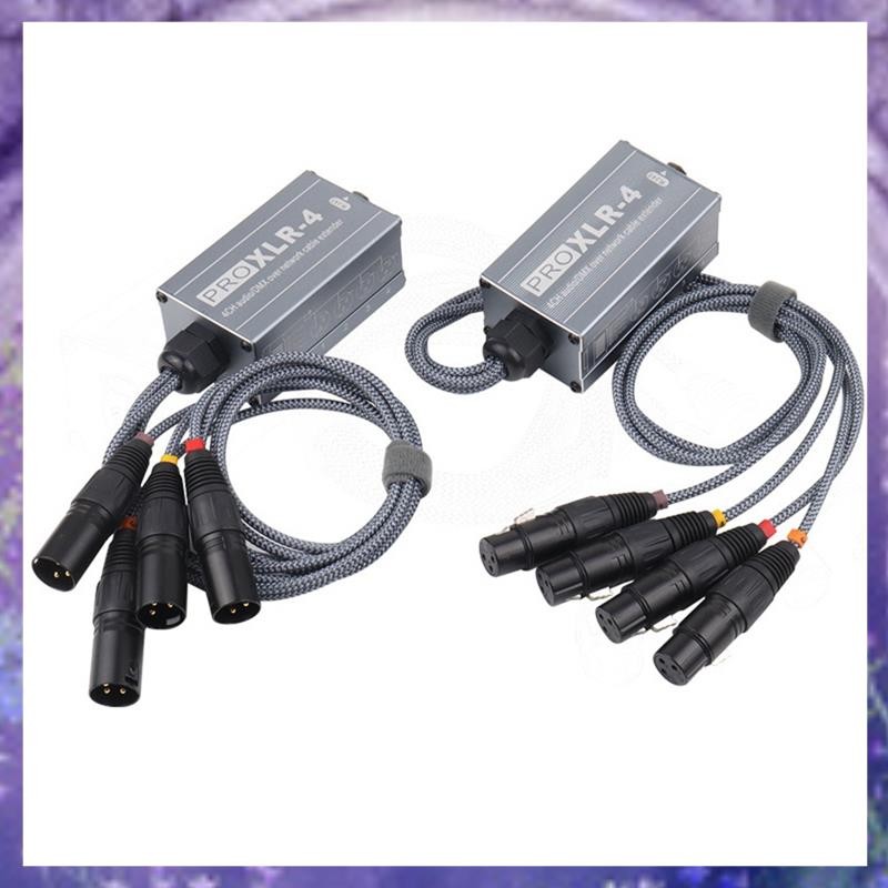 [P K A M] XLR Male/Female 4 Channel Snake 3Pin XLR/ to Ethercon RJ45 ...