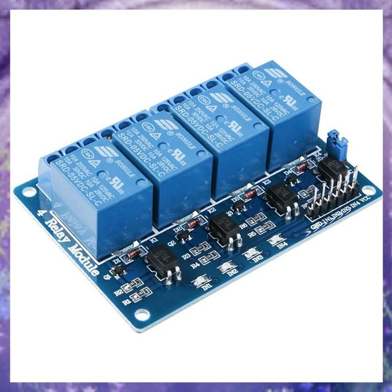 [P K A M] Relay Module 4 Channel DC 5V with Optocoupler for R3 2560 ...
