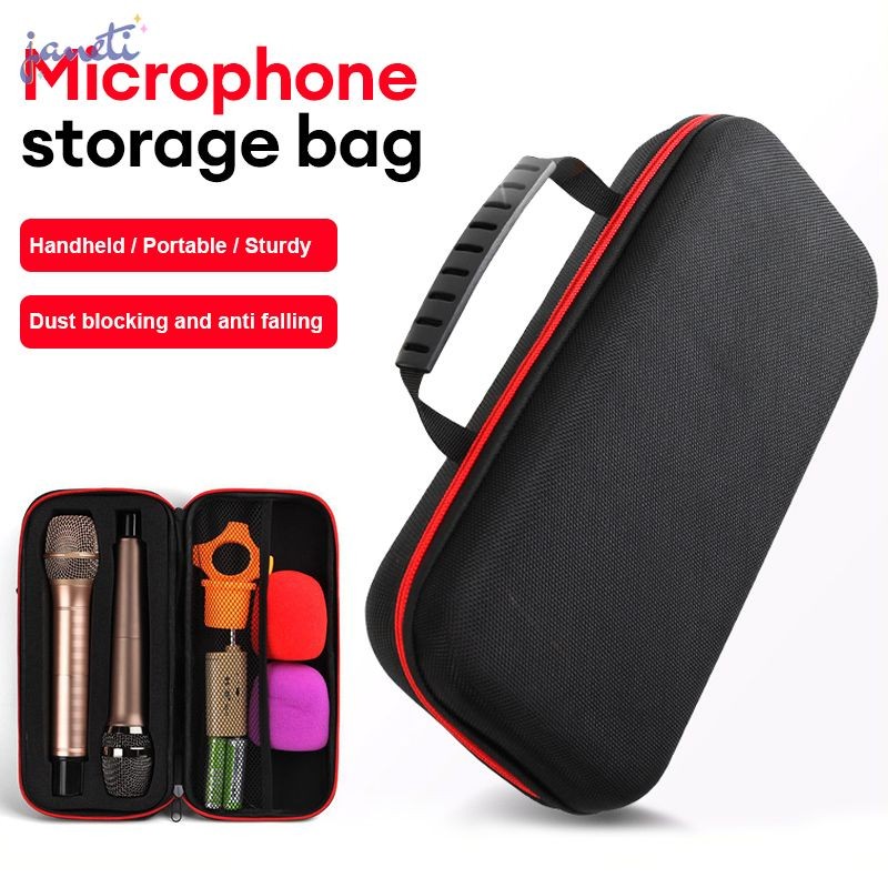 Portable Storage Bag Wireless Microphone Carrying Case Compatible with ...