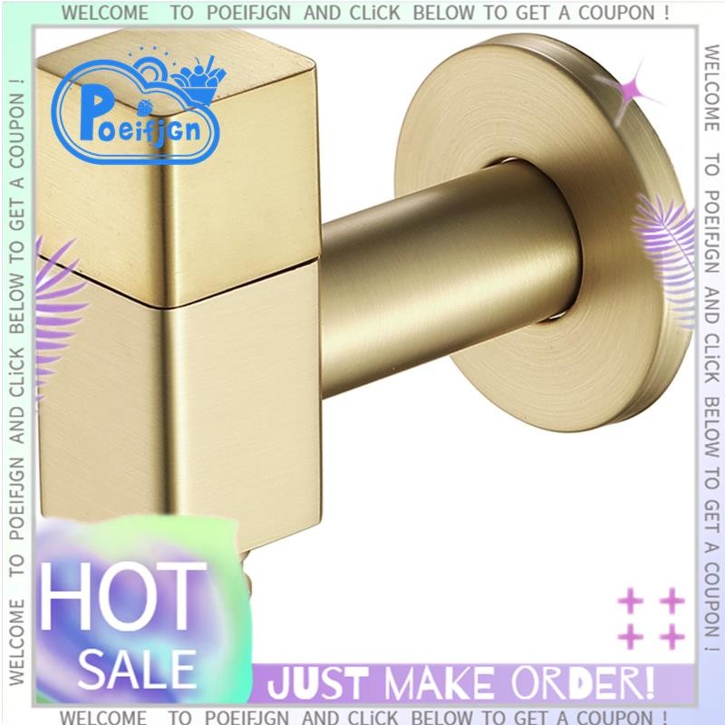 Brushed Gold Square Copper Wall Mounted Washing Machine Tap Mop Pool ...