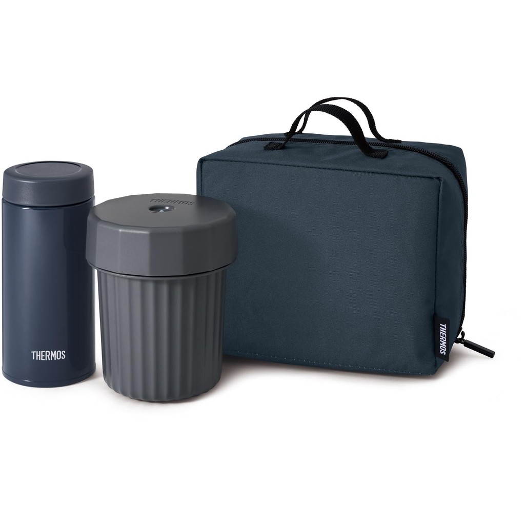 Thermos Lunch Box Noodle Container Navy JEC-1000 NVY For both hot and ...