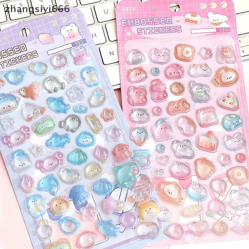 good Creative 3D Relief Stickers Cartoon DIY Diary Stationery Stickers ...