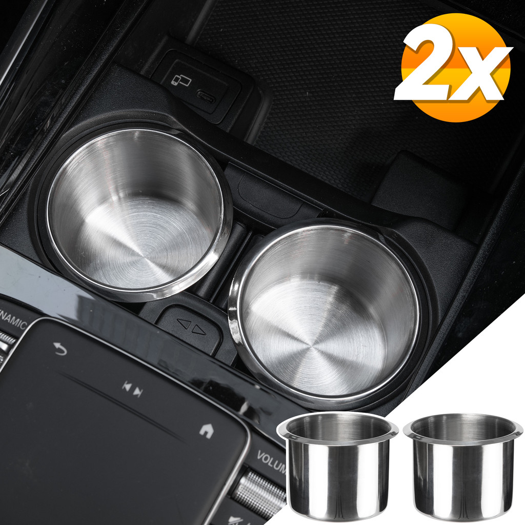 Universal Stainless Steel Insert Cup Holder Drop-in Table Drink Holder ...