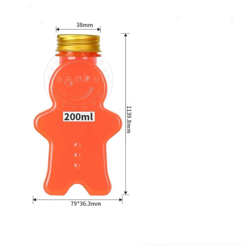 Christmas Gingerbread Man Water Bottles Reusable Plastic Juice Bottles ...
