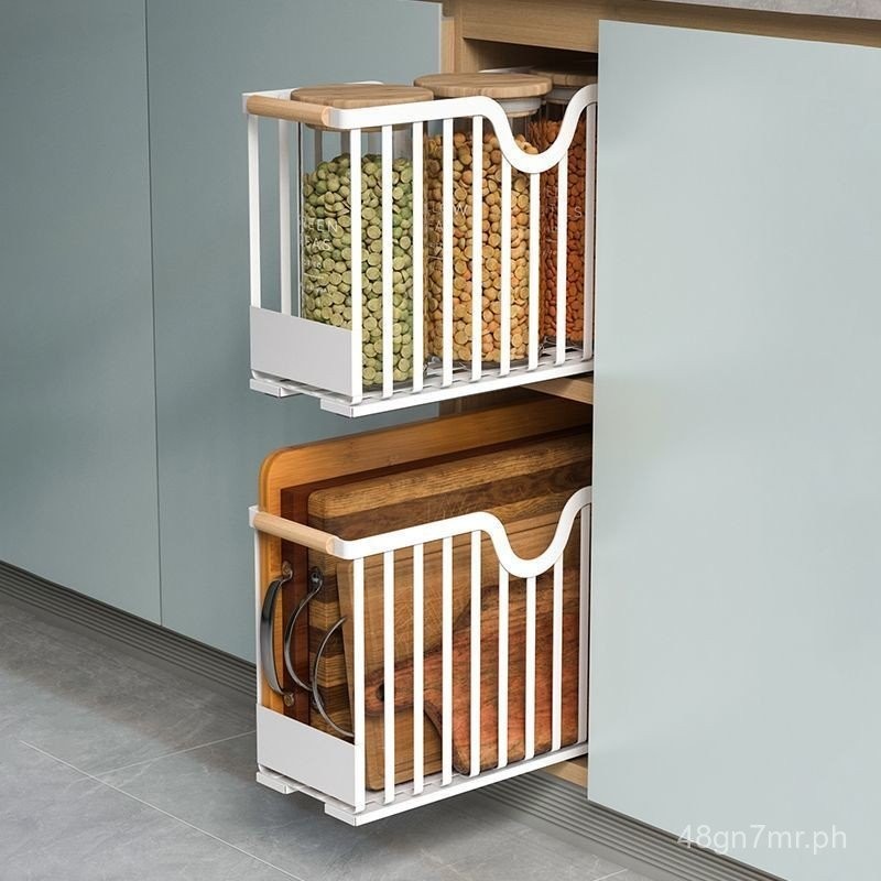 Pull-out Spice Rack Extremely Narrow Cabinet Deepening Cabinet Pull-out ...