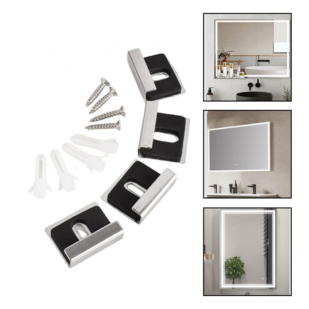 Mirror Clips Heavy Duty Load Bearing Mounting Screws Easy Installation ...