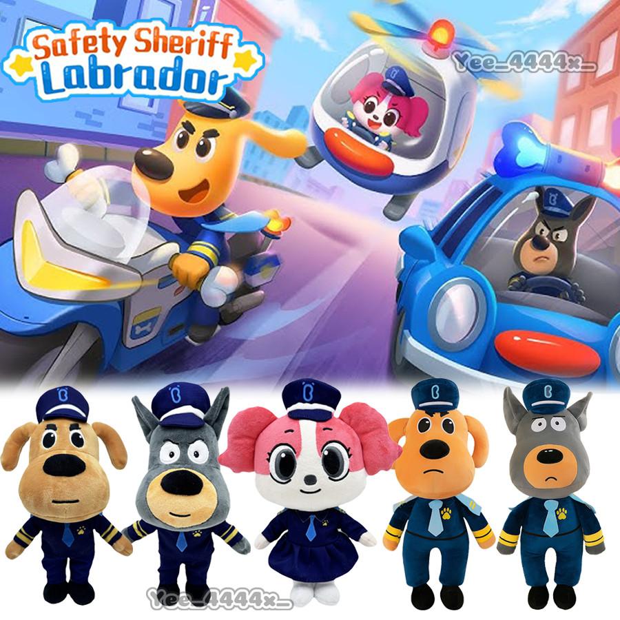Safety Sheriff Labrador Plush Toy Anime Detective Dog Rabbit Wolf ...